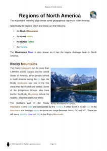Resource: Regions of North America | OpenSTEM Pty Ltd